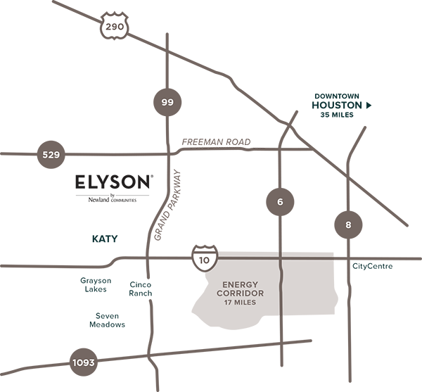 Elyson Map, Katy, TX | Master Planner Community Near Houston